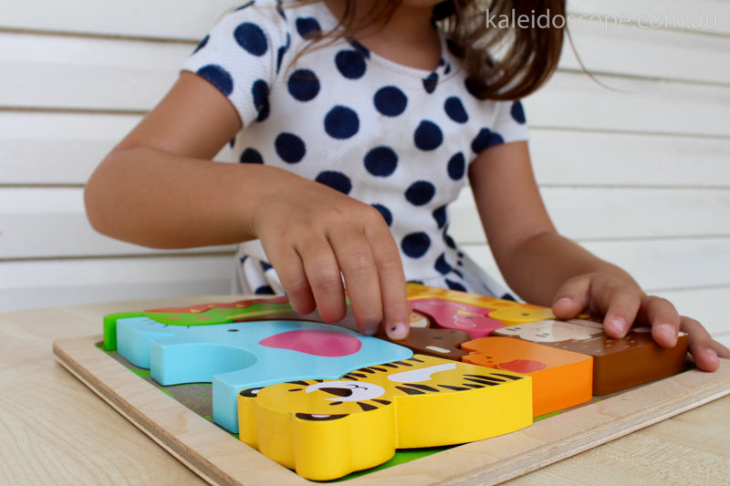 Wild Animals - Chunky Puzzle – Little Poppy Lane